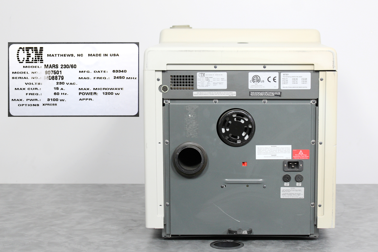 CEM MARS 5 Xpress 230/60 Microwave Accelerated Reaction System ...