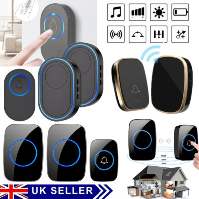 Wireless Door Bells Waterproof 1000ft Long Range Plug in Home Cordless ...