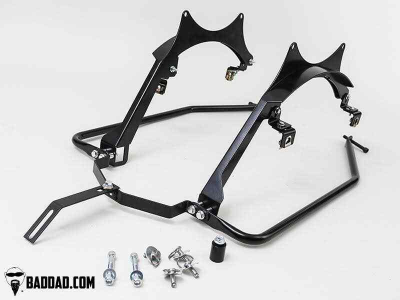 Bad Dad Summit Saddlebag Kit w/ 957 Chrome Taillights & Black Plate ...