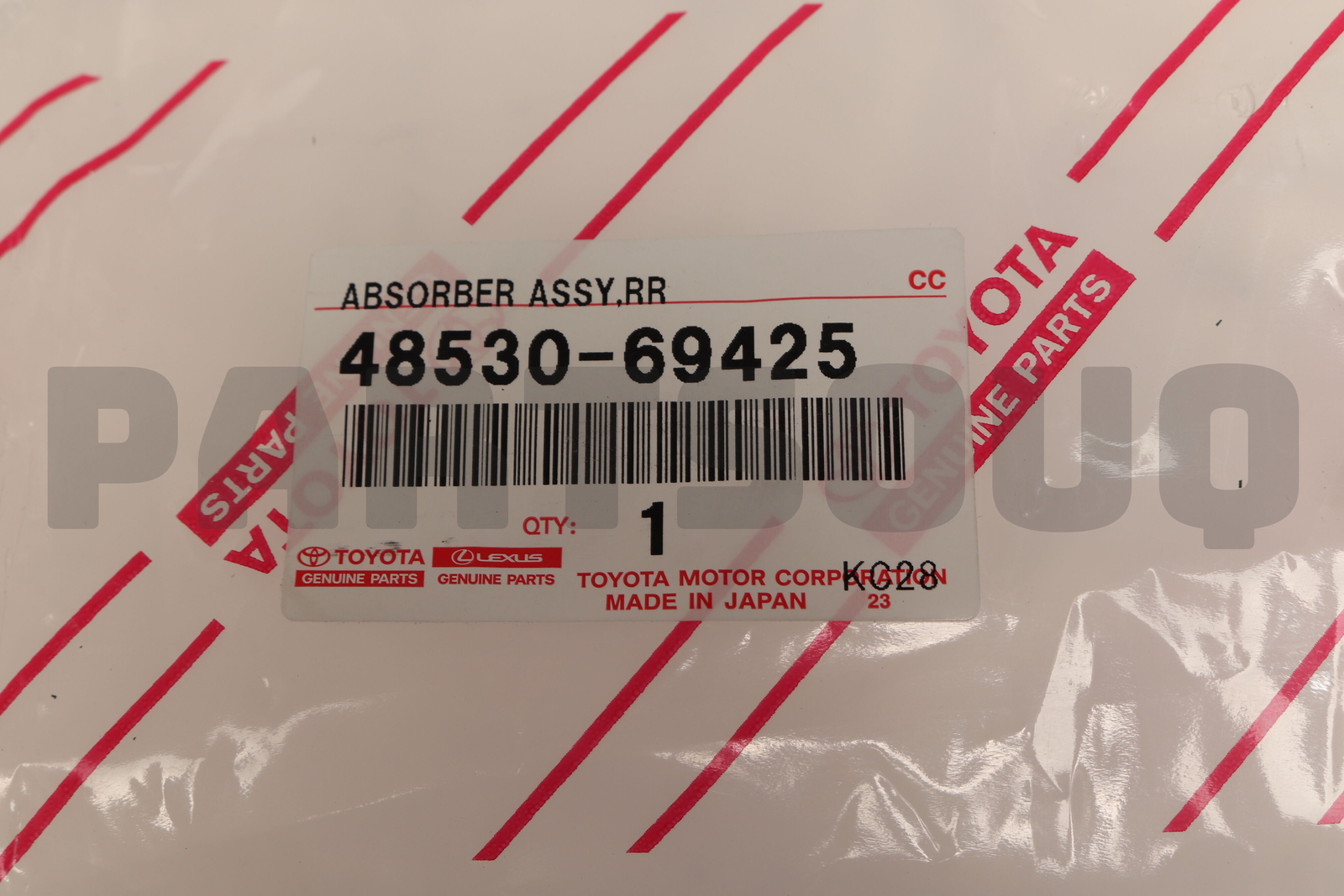 4853069425 Genuine Toyota ABSORBER ASSY, SHOCK, REAR, RH/LH 48530-69425 ...