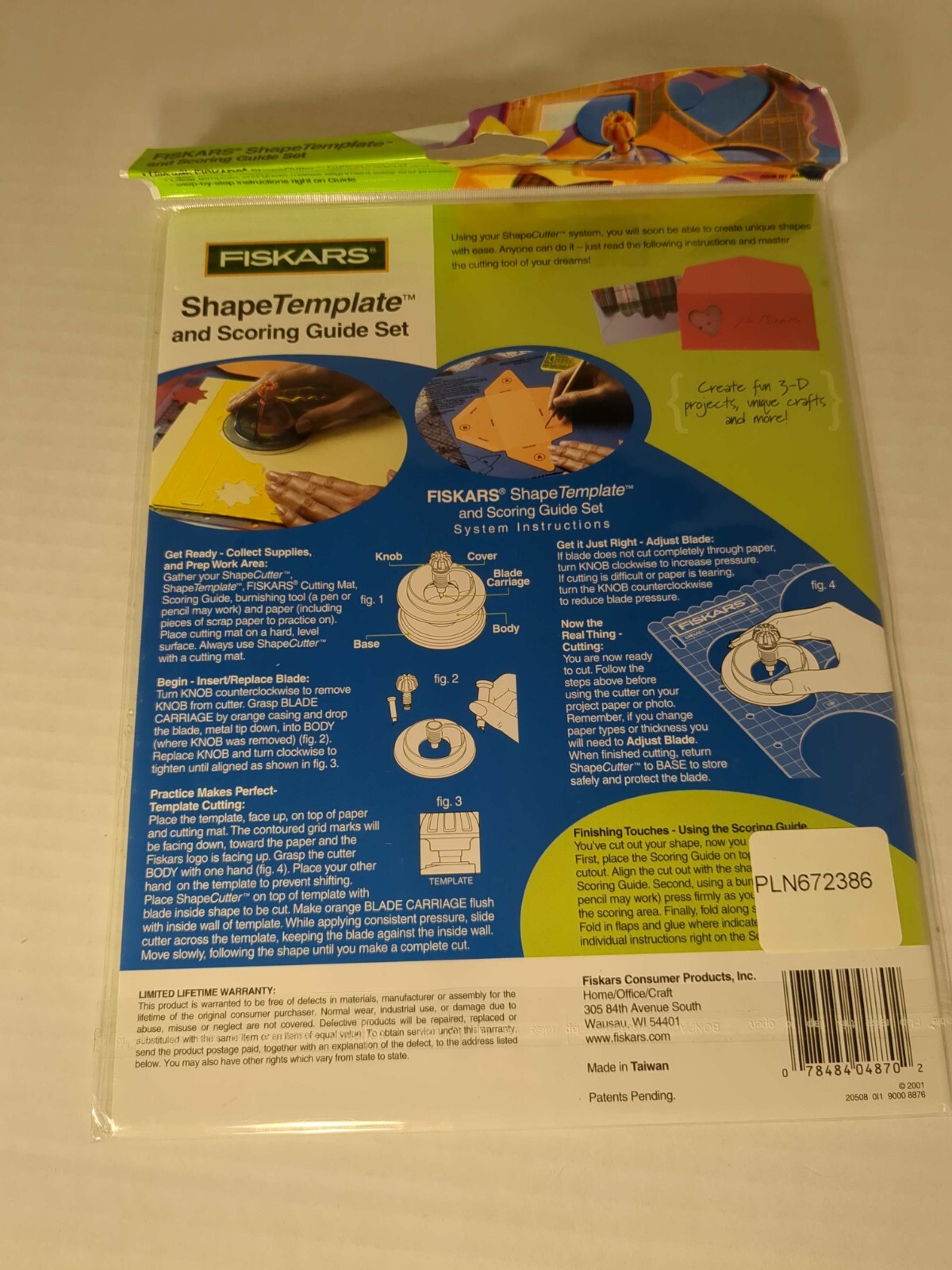 FISKARS Shape Template and Scoring Guide Set. Envelope Template Brand ...