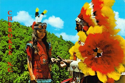 Postcard Cherokee Customs Paas from Father to Daughter , North Carolina ...