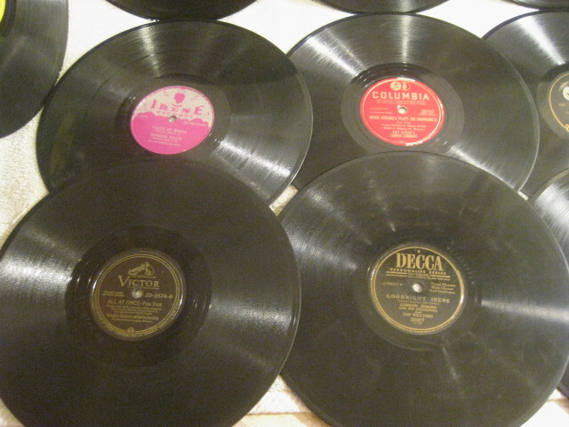 Lot of 10 RANDOM 10" 78 RPM vintage records Jazz bands-Singers- Groups ...