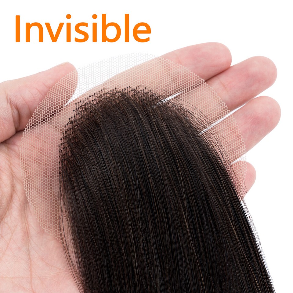 Bald Spot Human Hair Patch Toupee for Women Men Full Lace Base ...