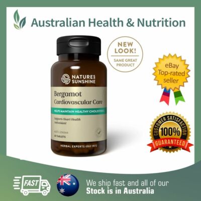 NATURE'S SUNSHINE BERGAMOT CARDIOVASCULAR CARE 60 TABLETS + FREE SAME ...