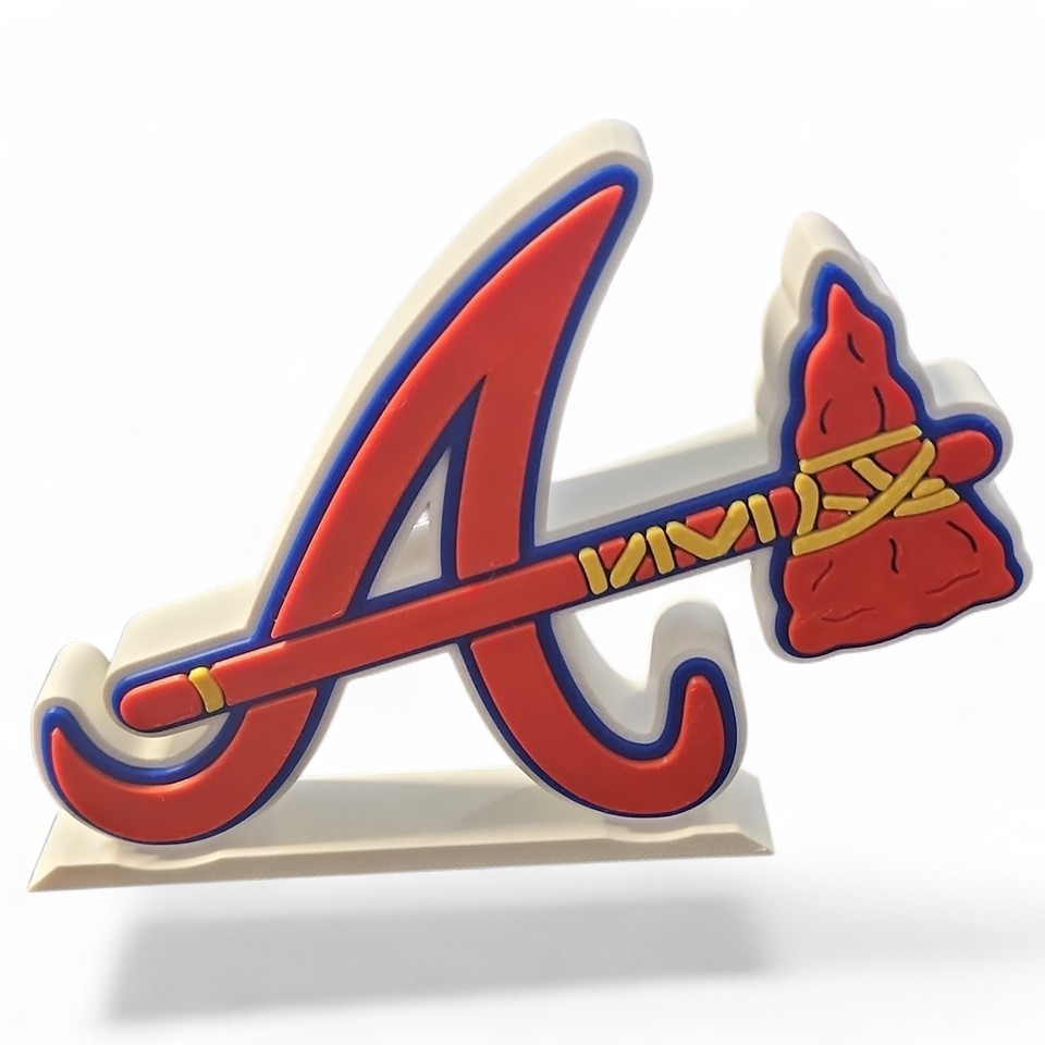 Atlanta Braves Logo Free Standing Desk/ Shelf Display | eBay
