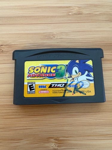 Sonic Advance 3 GBA Nintendo GameBoy Authentic Tested Works Cartridge ...
