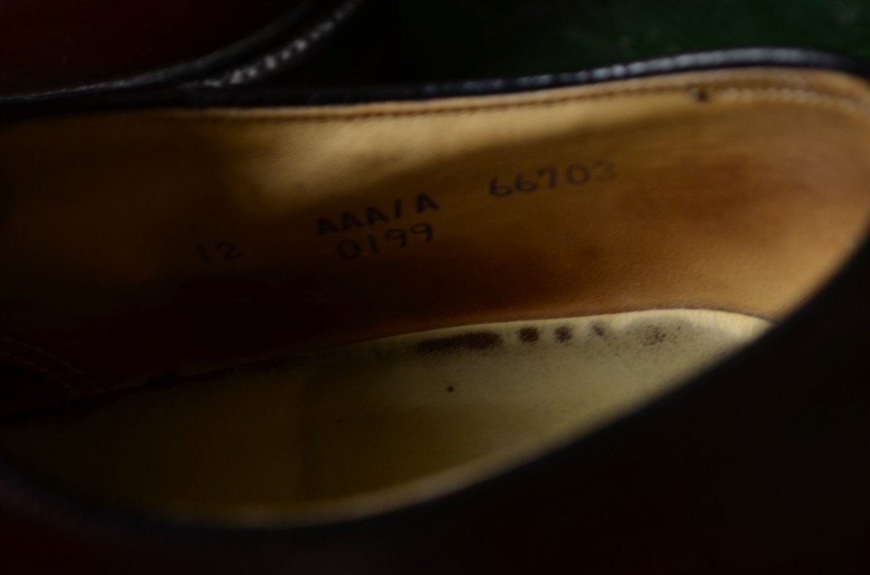 Nettleton Shell Cordovan PTB Plain Toe Blucher Patina Color 8 Size 12 ...