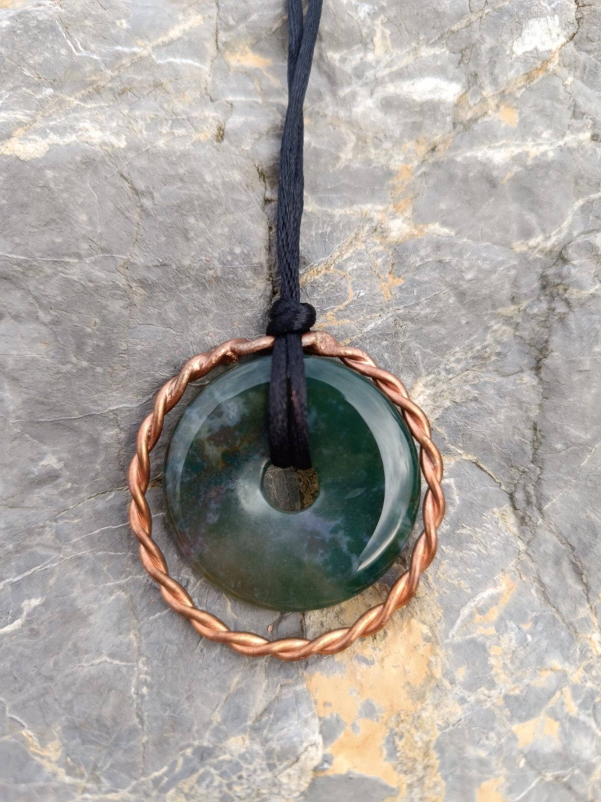 Copper Tensor Ring 1/4 Royal Cubit Gold Sand Stone Pendant Gemstone ...