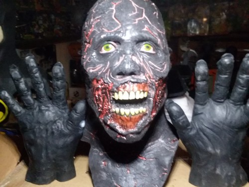 Walking Dead Charred Zombie Walker Mask & hands no Don Post Distortions ...