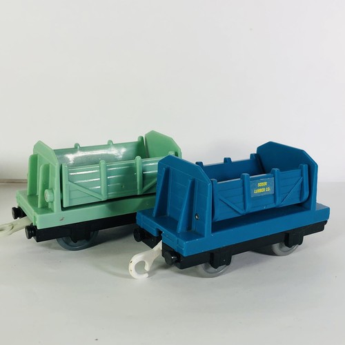 Cargo Trackmaster Dump Trailers Thomas the Train Blue Green Sodor Pull Behind | eBay