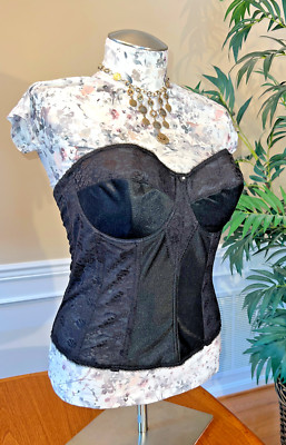 NWT! DOMINIQUE "Colette" 8949, Strapless Lace Longline Bra In Black, Sz ...