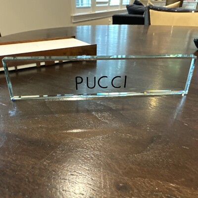 Pucci Display Glass Sign | eBay