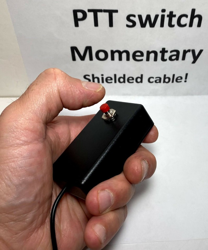 PUSH TO TALK PTT SWITCH 3.5 mm 1/8 1/4 RCA momentary Headset Microphone ...