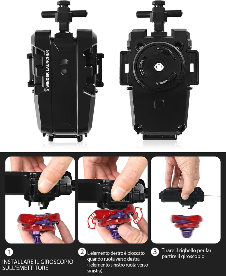 X Set Da Battaglia per Trottole a Scatola, Set Da Battle Spinner, 12 ...