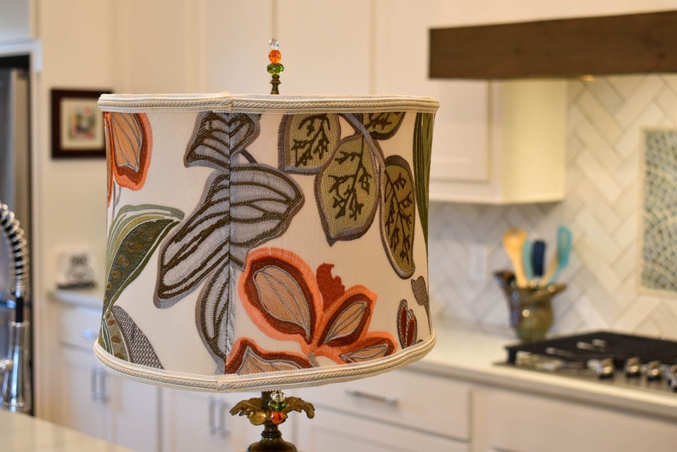 Vintage Kinzig Table Lamp: Ivory, Orange and Green, Handmade | eBay