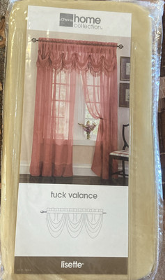 JC PENNEY HOME COLLECTION LISETTE TUCK VALANCE 60”X20 SHEER PANEL SOFT ...