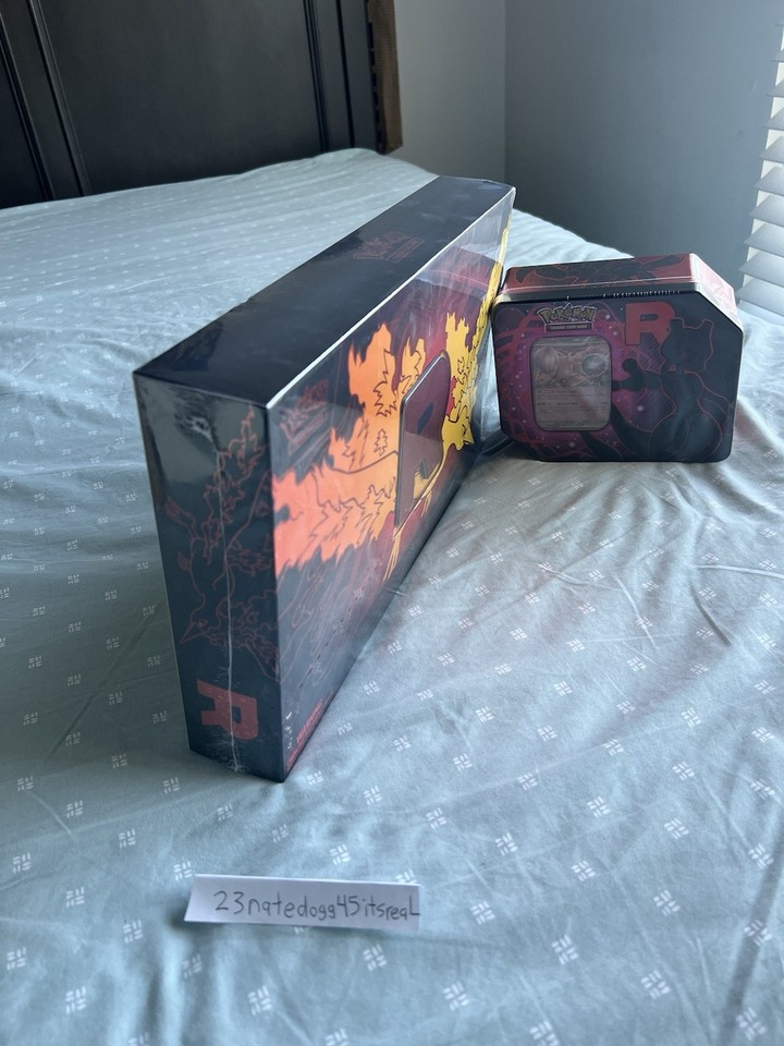Pokémon Team Rocket’s Moltres ex UPC Sealed w/ Team Rocket Tin Mewtwo ...
