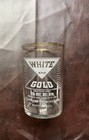 White & Gold Beer Shell Glass / Pre Pro Acid Etched / Claussen Brewing ...