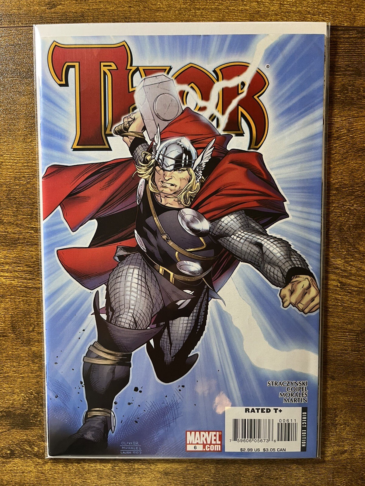 THOR 6 OLIVER COIPEL COVER J MICHAEL STRACZYNSKI STORY MARVEL COMICS ...