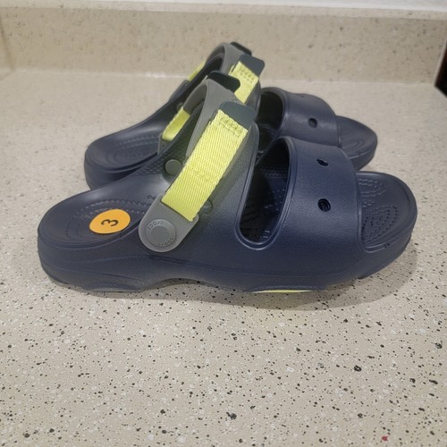 New Crocs Classic All-Terrain Sandals Kids Size J3 Navy Blue(207707-410 ...