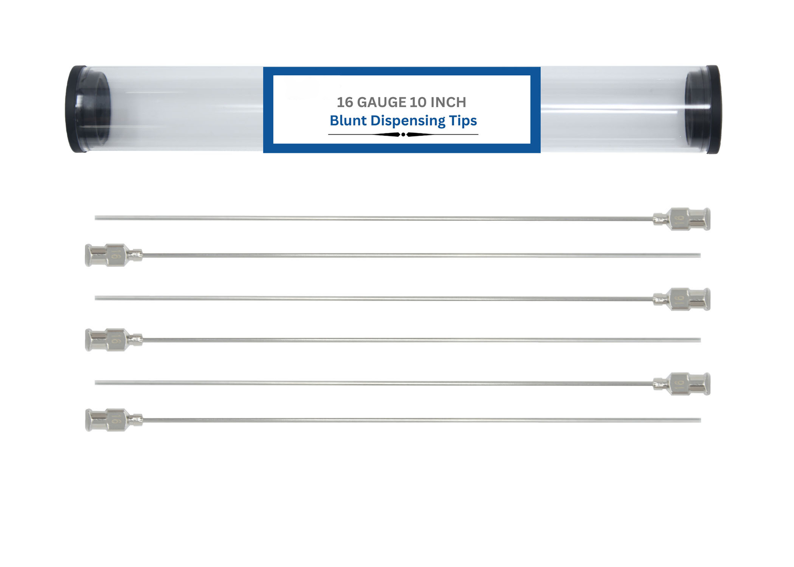 10 inch Blunt Tip Dispensing Stainless Steel Luer Lock Pack of 6/10 ...