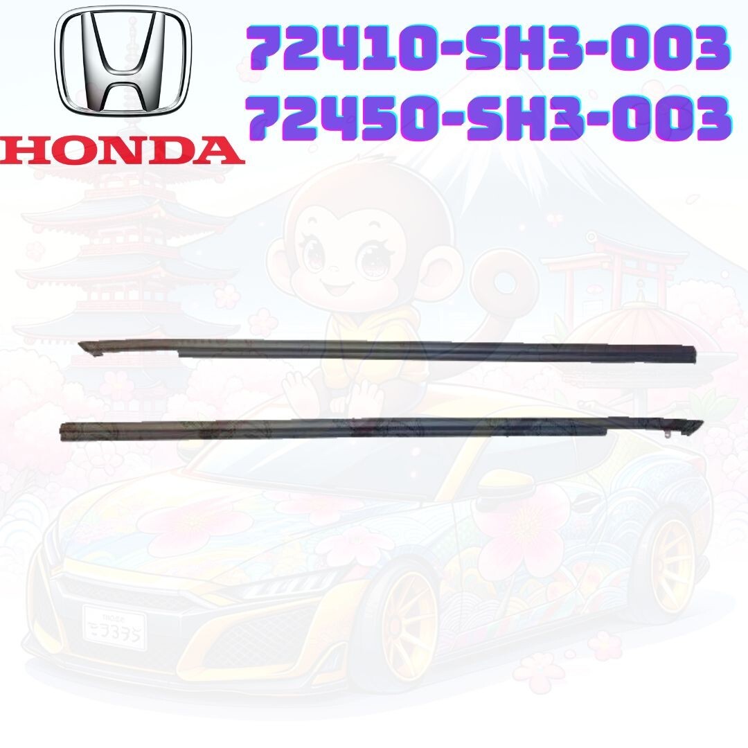 HONDA Genuine CRX EF8 EF9 SIR Front Door Window Molding Right & Left ...
