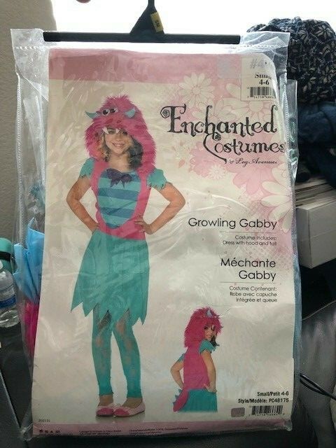 Growling Gabby Girls Child Costume Size Small 4-6 New!!! | eBay