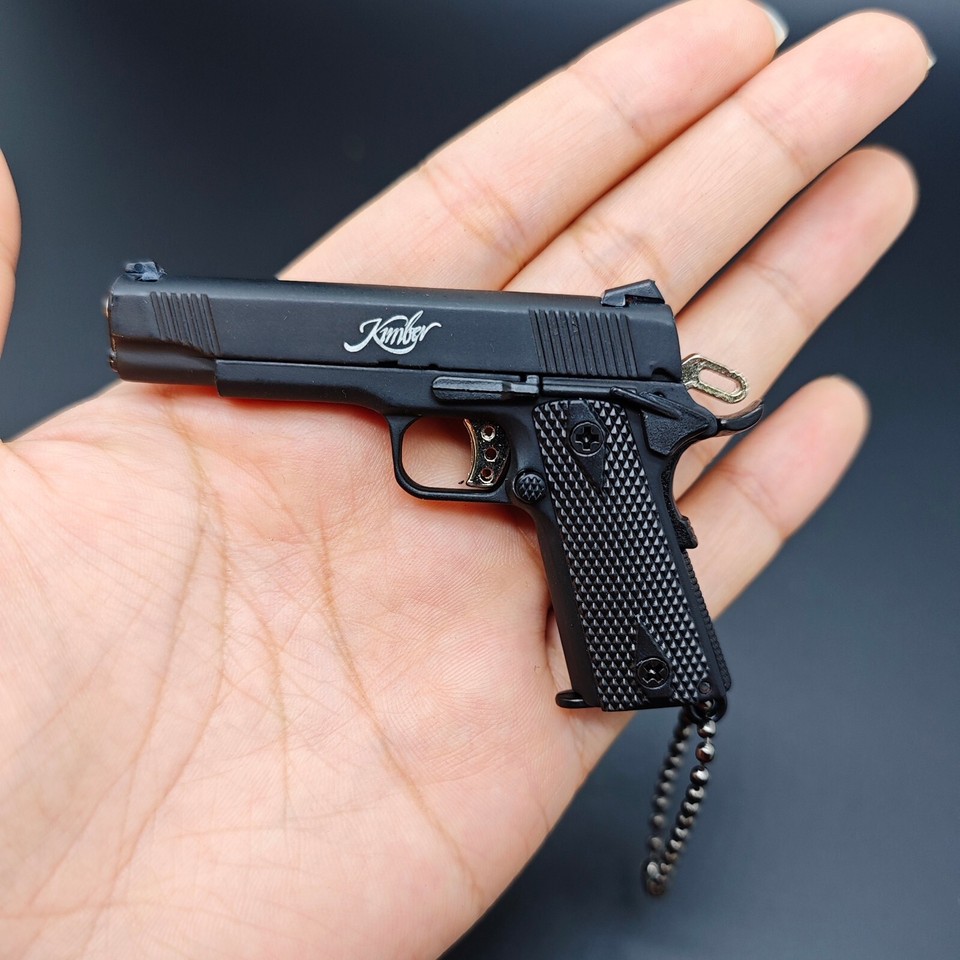 NEW 1:3 Black Mini KIMBER 1911 Gun Pistol Toys Miniature Model Keychain ...