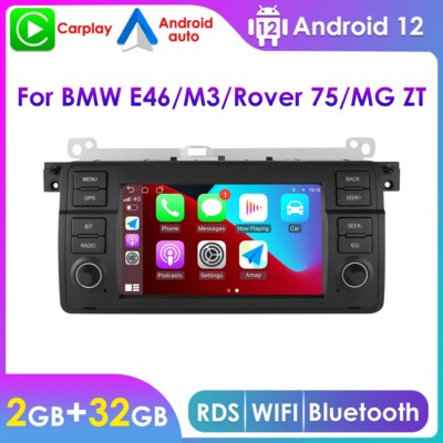 Android 12 Carplay Car Stereo Radio GPS For BMW E46 M3 318i 320i 325i ...