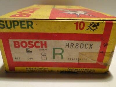 10 NOS Bosch Super Cu-Electrode HR8DCX 7571 Spark Plugs 14 mm 13 ...