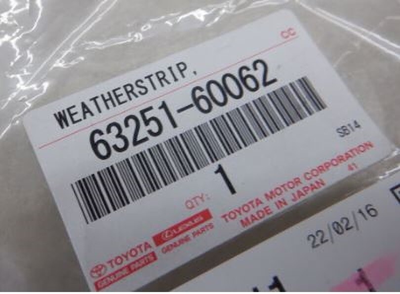 63251-60062 OEM Genuine Toyota Weatherstrip 6325160062 for sale online ...