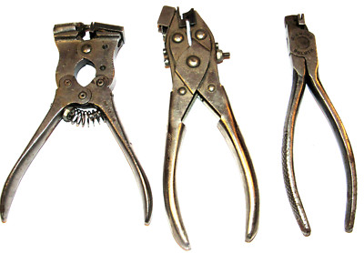 3 VINTAGE MODIFIED SPECIALTY PLIERS FROM A TEXTILE MILL/STARRETT ...
