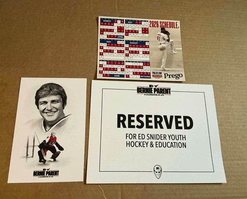 2026 PHILLIES SCHEDULE MAGNET & CELEBRATION OF LIFE BERNIE PARENT PRINT ...