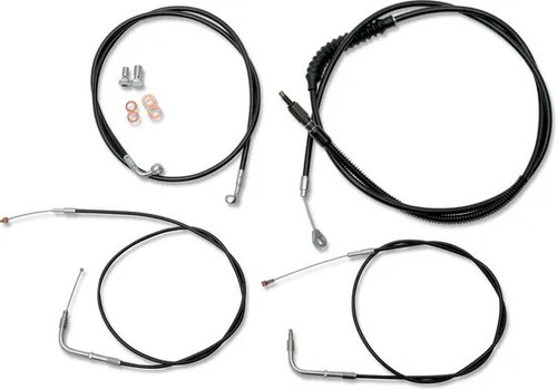 LA STD Black 15-17in Handlebar Controls Kit Harley Softail Standard 07 ...