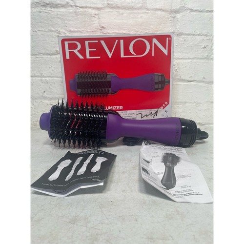 Revlon One-Step Hair Dryer & Volumizer Hot Air Brush, Purple, 120V ...