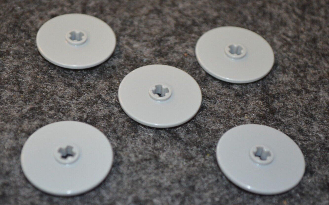 (5) 3x3 Light Gray Round Technic Disk Bricks ~ New Lego Parts ~ | eBay