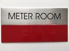 METER ROOM SIGN- BRUSHED ALUMINUM (ALUMINUM SIGN SIZED 2''X7.75 ...