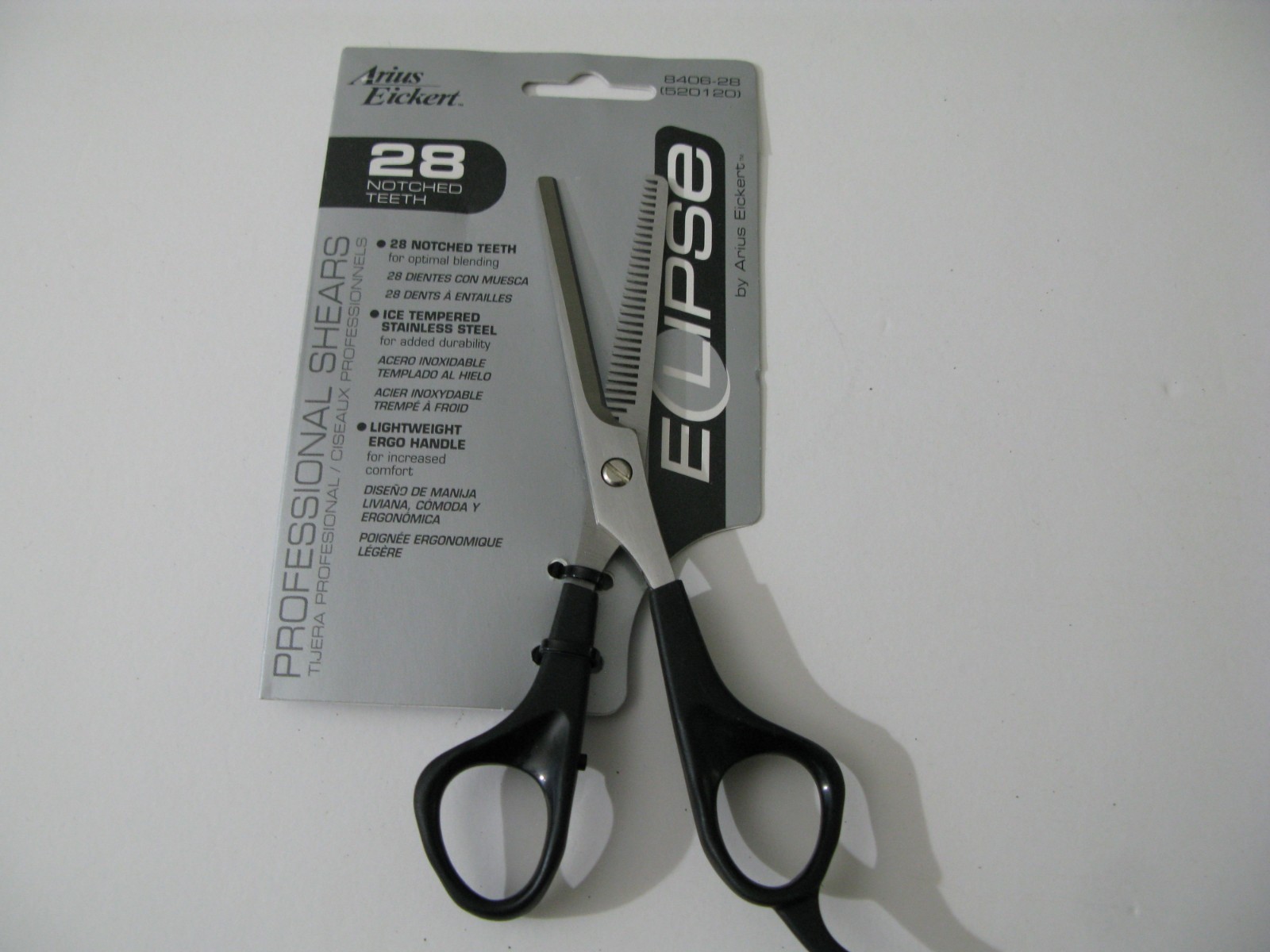 x2 Arius Eickert Professional Shears, 28 Notched Tooth Blender Shears ...