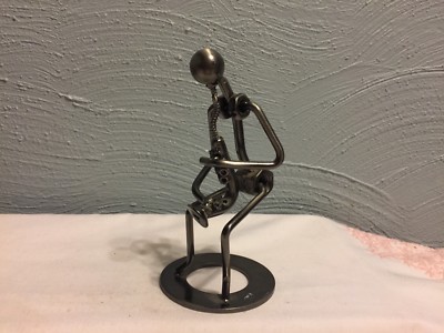 Saxophone Sax Player Metal Nuts and Bolts Musician Figurine Music Gift ...