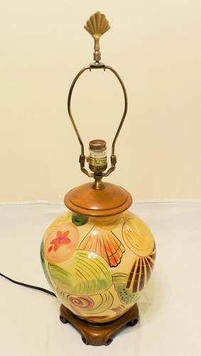 WILDWOOD "ABSTRACT" YELLOW PASTEL COLOR DESIGN TABLE LAMP - EXCELLENT ...