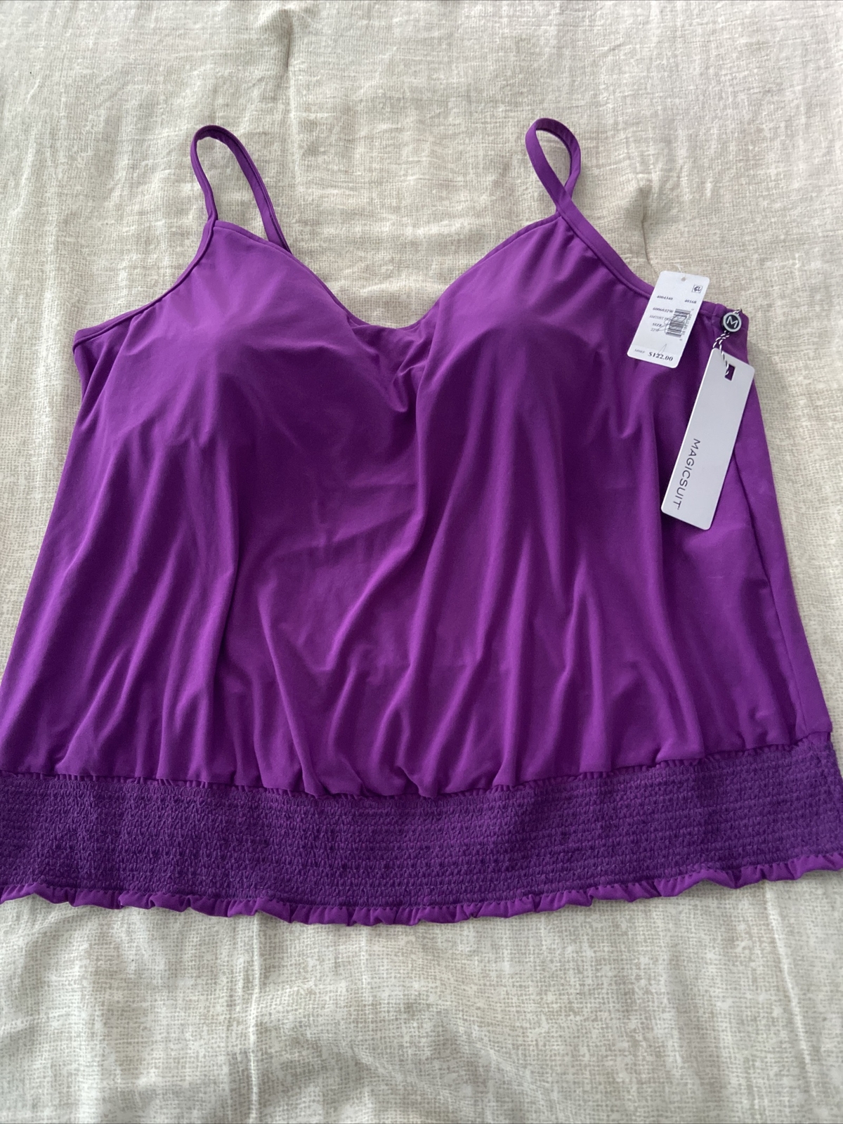 Magicsuit by Miraclesuit Purple Tankini Swimsuit Top Plus Size 22W NEW ...