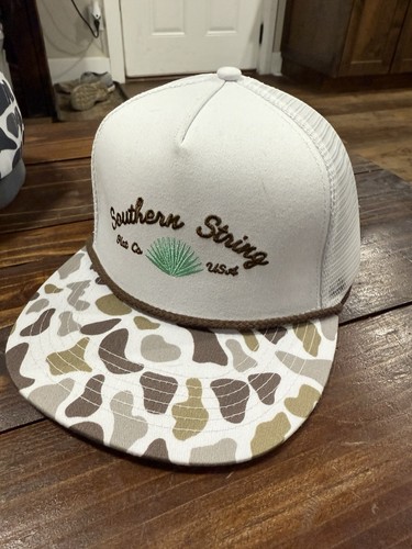 Southern String Hat Co Mens Camo White Snapback Mesh Early Release | eBay