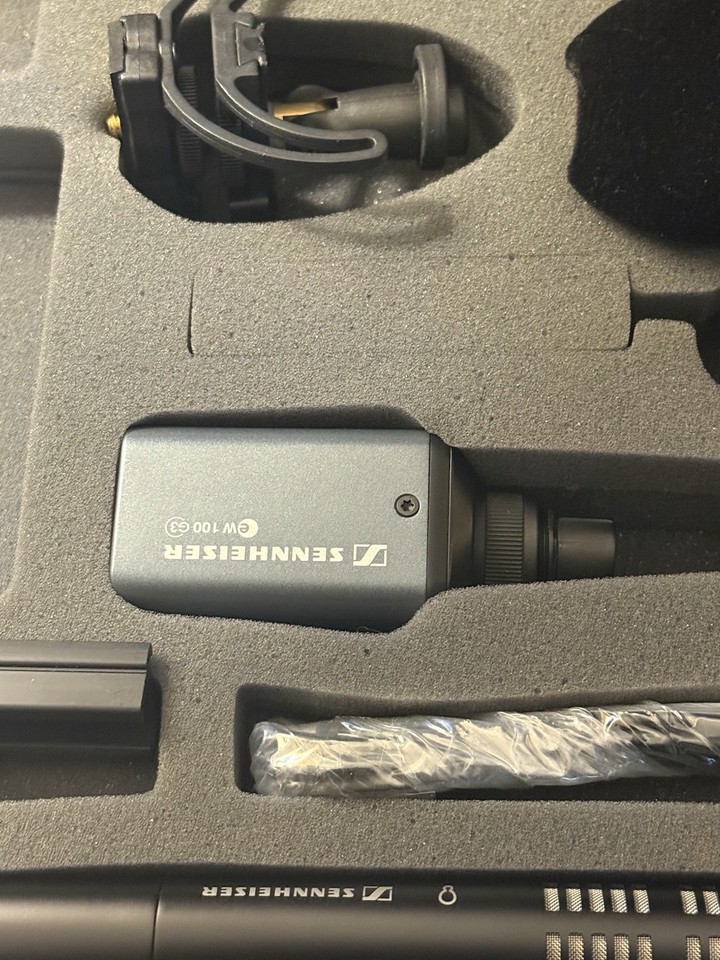 Sennheiser ME66 Shotgun Microphone with Ew100 G3 Transmitter Case Wind ...