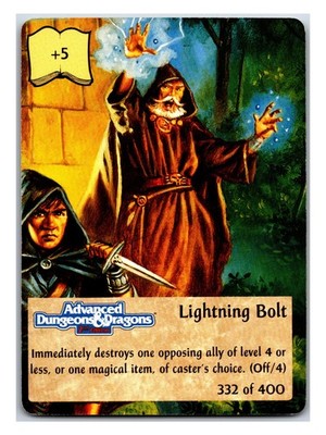 Spellfire Master of Magic #332 Lightning Bolt CCG Card (1994 1st ...