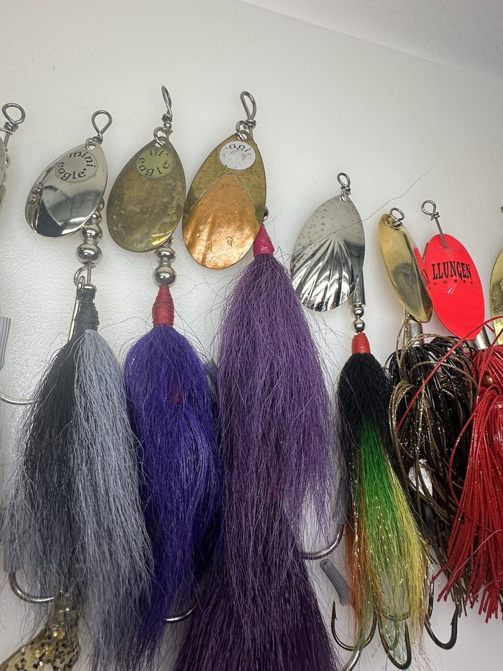 Musky Bucktail Lot - 9 Total - George Wahl Eagle Tail, Rizzo Llungen ...