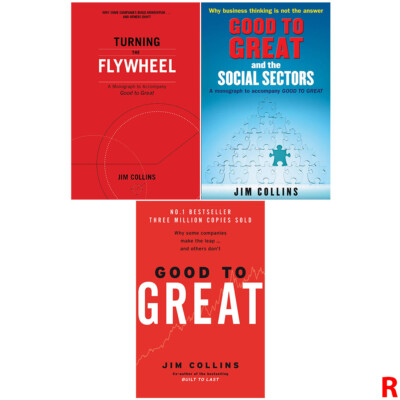 Jim Collins 3 Books Collection Set Turning the Flywheel, Good To Great ...