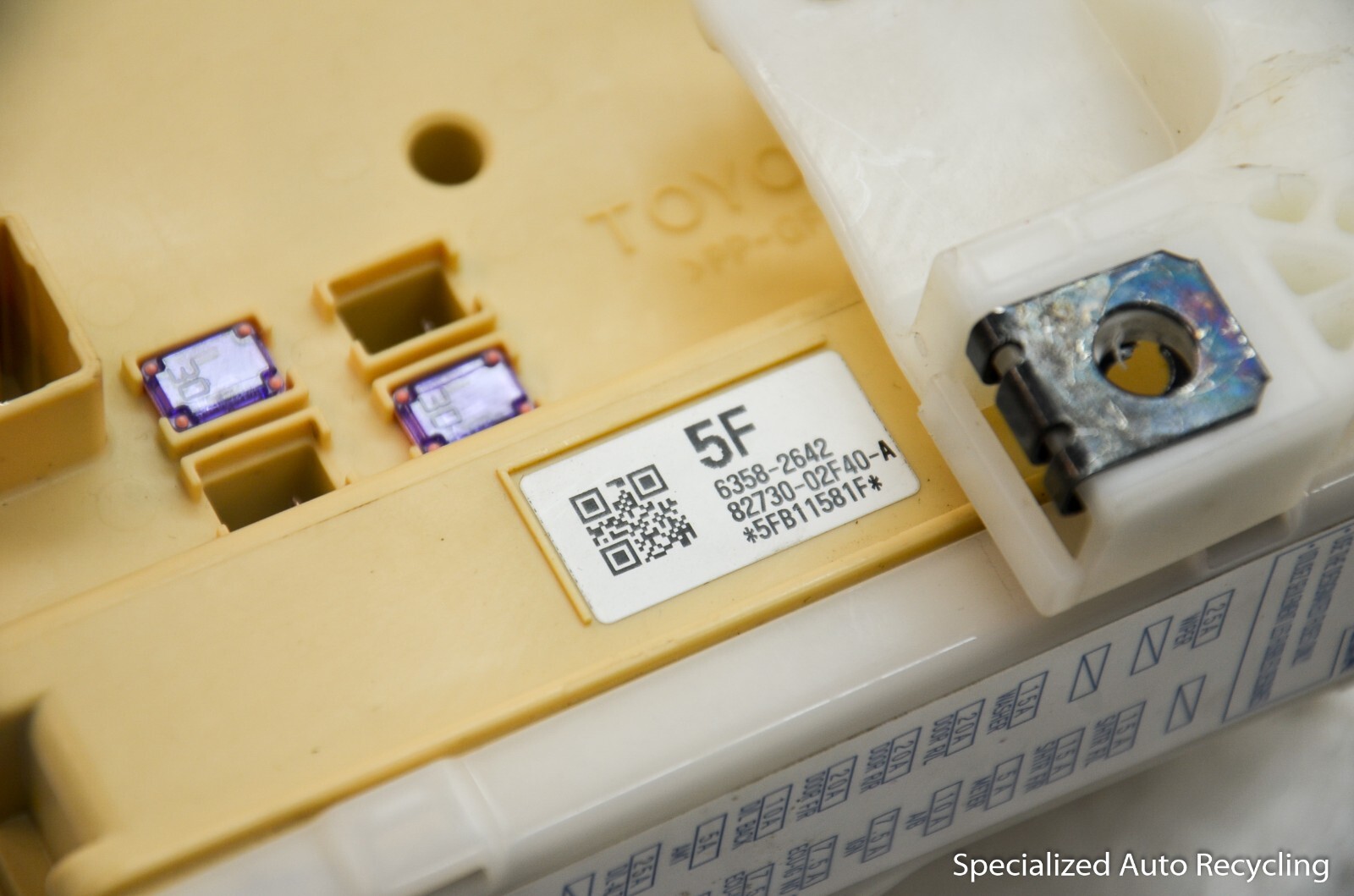 2015 TOYOTA COROLLA FUSE RELAY BOX W/ MULTIPLEX MODULE 82730-02F40 OEM ...