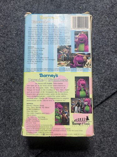 Barneys Exercise Circus/Parade of Numbers (VHS, 1996, 2-Tape Set) for ...