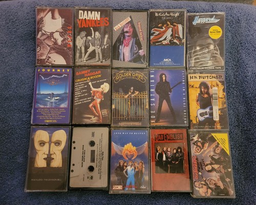 Heavy Metal Rock Cassette Tape Lot Of 15 Hazzard Helix Tesla Journey ...